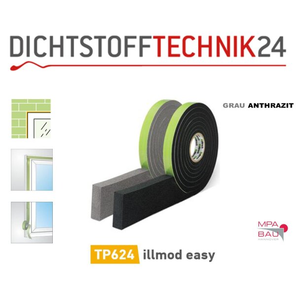 Illbruck TP624 Kompriband 20/7-15 Fenster- und Türenmontage 3,3m/Roll