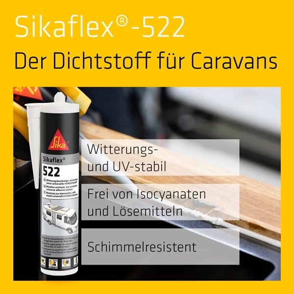 Sikaflex 522 1K Polymer Kleb- und Dichtstoff 300ml Kartusche versch ...