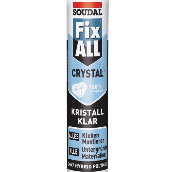 Soudal Fix ALL Crystal 290ml ->witterungsbeständig - Dichtstofftechni